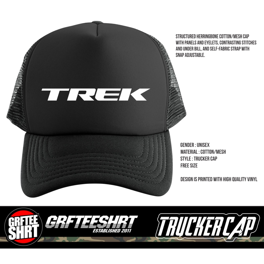 Trek Mtb Biker Cyclist Trucker Cap Mesh Adjustable Net Cap Fashion ...