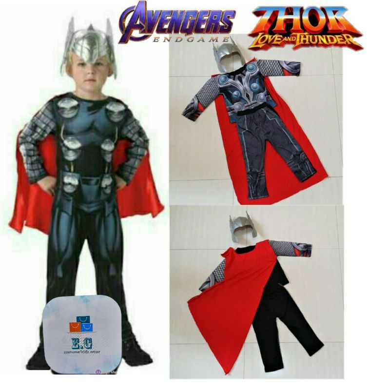 Marvel Thor Costume for kids with set cape and mask | Shopee Philippines