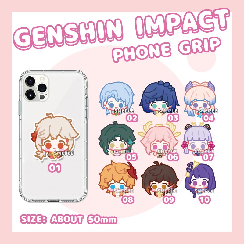 Genshin Impact Anime Phone Grip Acrylic Griptok / Phone Holder ...
