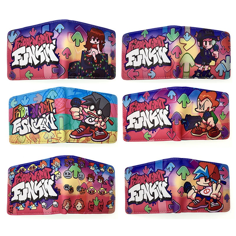 Friday Night Funkin Boyfriend Pu Leather Card Casual Coin Purse Cartoon ...