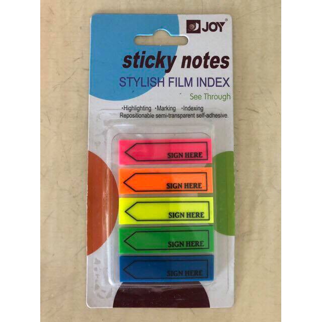 Sign Here Sticky Notes Joy | Shopee Philippines