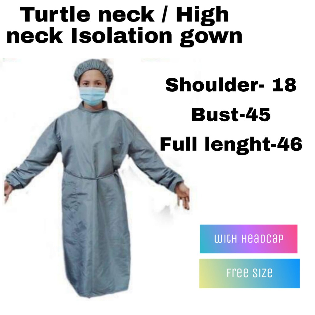 PPE dress / Turtle neck / high neck Isolation Gown (free size, onhand ...