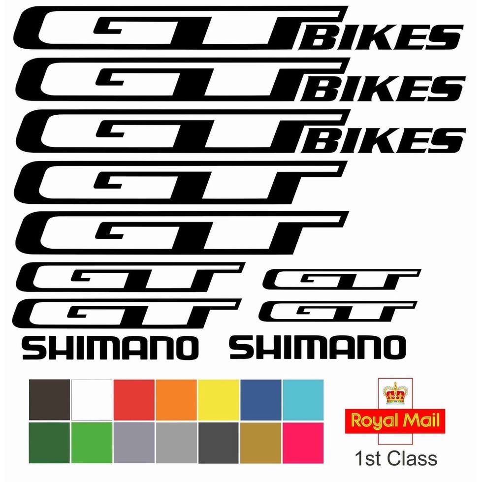 1Set GT Bikes Replacement Mountain Bike Frame Vinyl Decals Stickers MTB ...