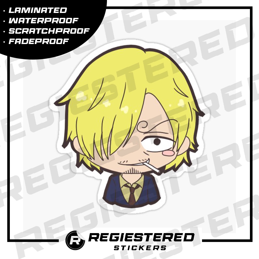 Sanji One Piece Vinyl Sticker Waterproof Phone Helmet Tumbler ...