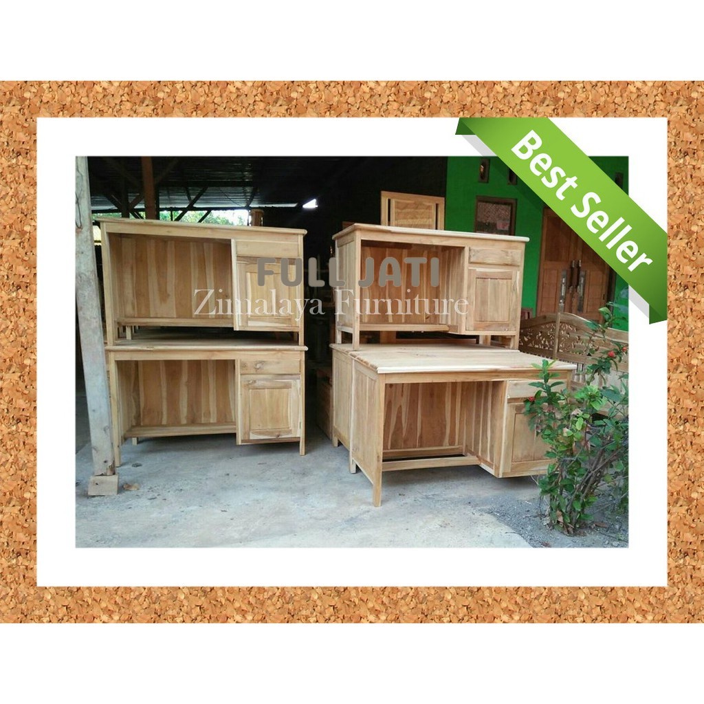 Full Teak Unfinishing Teak Wood Office Table | Shopee Philippines