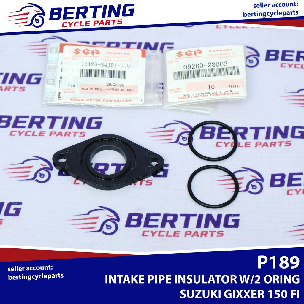SGP INTAKE PIPE INSULATOR W/ 2 ORING Suzuki Gixxer 150 FI Genuine 13128 ...
