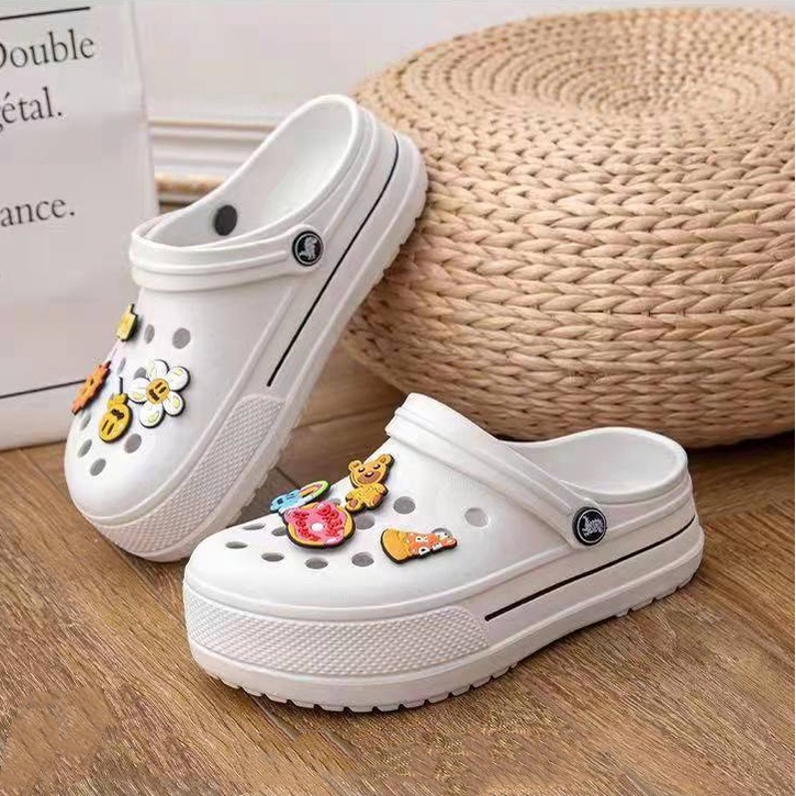 CROCS Classic Platform clogs sandals for women korean fashion beach ...