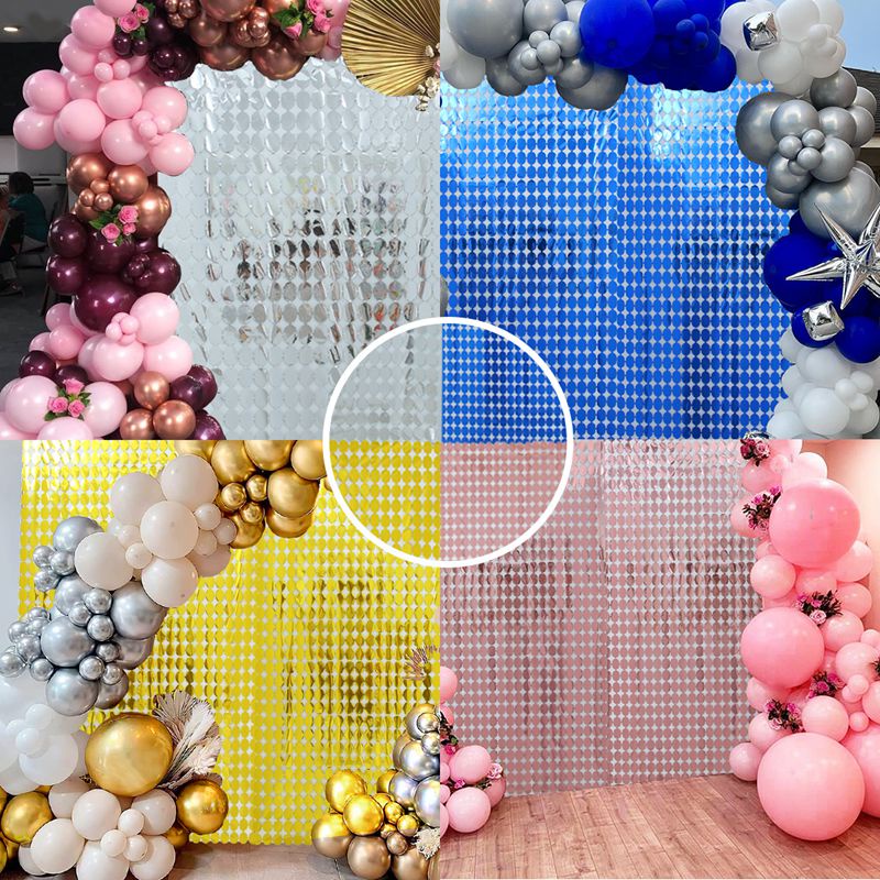2x1M Party Background Curtain Sequin Backdrop Wedding Decoration Birthday Party Supplies Baby ...