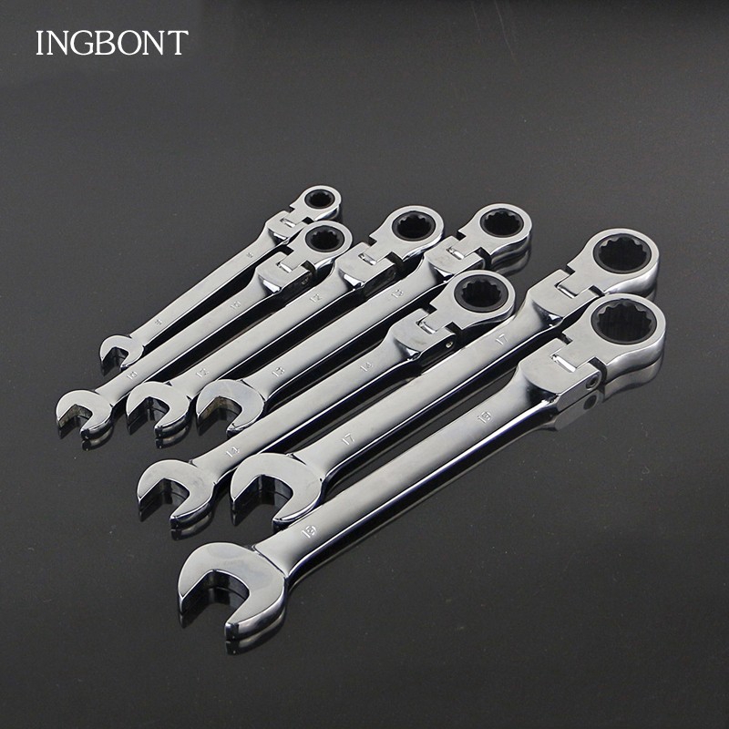 Professional Flexible Head Ratchet Wrench Combination Wrench Spanner ...