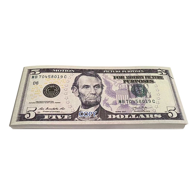 Dollar $5 No Watermark Paper Heaven Hell Bank Notes Currency Prop ...