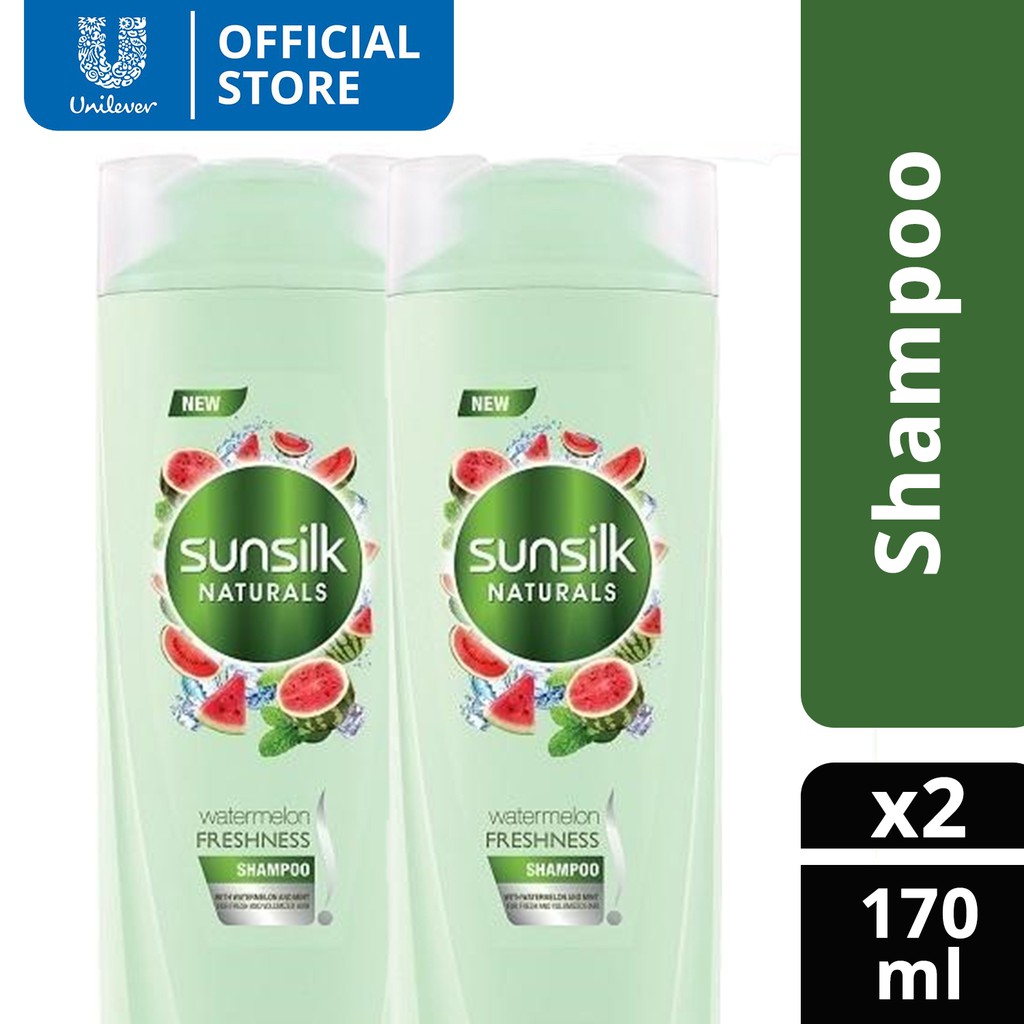 [BUNDLE OF 2] Sunsilk Naturals Watermelon Freshness Shampoo 170ml ...