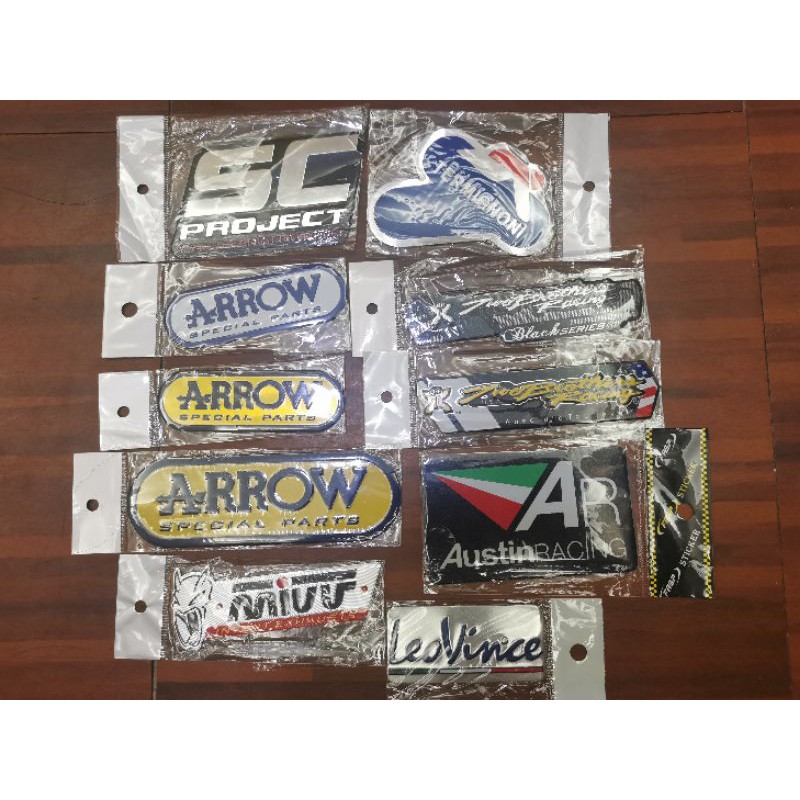 Muffler Emblem SC PROJECT, ARROW, LEO VINCE, AUSTIN RACING, MIVV, TWO ...