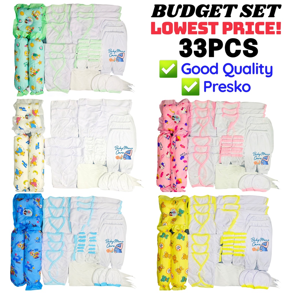 33pcs Budget Set + Free Bolster 3IN1 Set / Newborn Infant Ordinary Baby ...