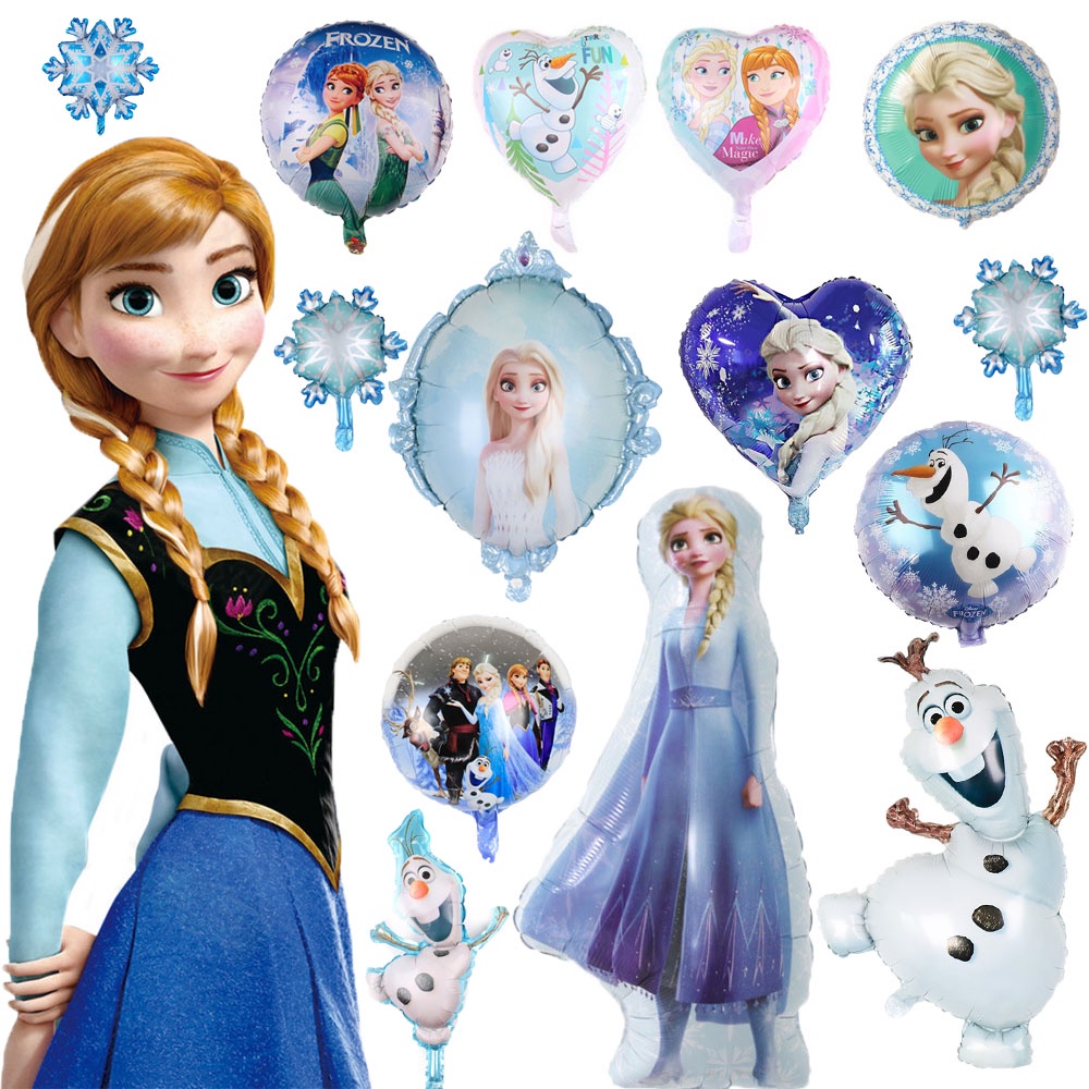 Frozen Elsa Anna Princess Olaf Foil Balloons Baby Shower Birthday Party ...