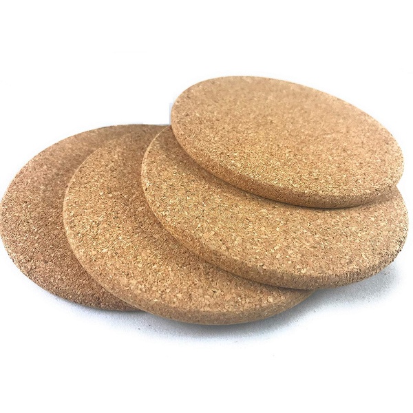 Cork Drink Coasters 1/4" Thick 8 Pack - Blank Reusable Absorbent Eco ...