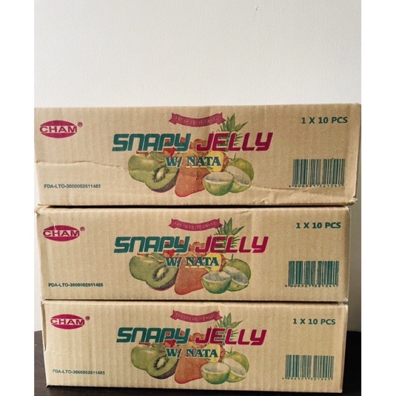 1 BOX 10 pcs (Taste like Mogu- Mogu) SNAPY JELLY JUICE WITH NATA All ...
