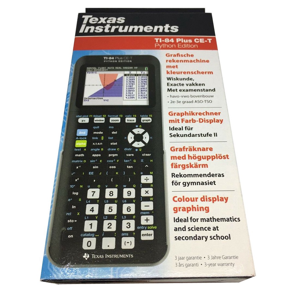 Texas Instruments TI-84 Plus CE-T Python Edition Graphing Calculator ...