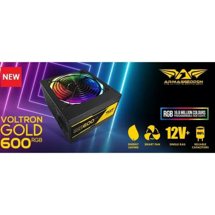 Power Supply Psu Armaggeddon Voltron Gold 600 Rgb 600 Watt | Shopee Philippines