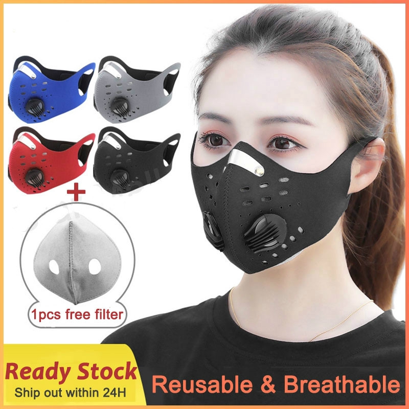 PM2.5 Face Mask Dustproof Mouth Mask Washable Reusable with Activated ...