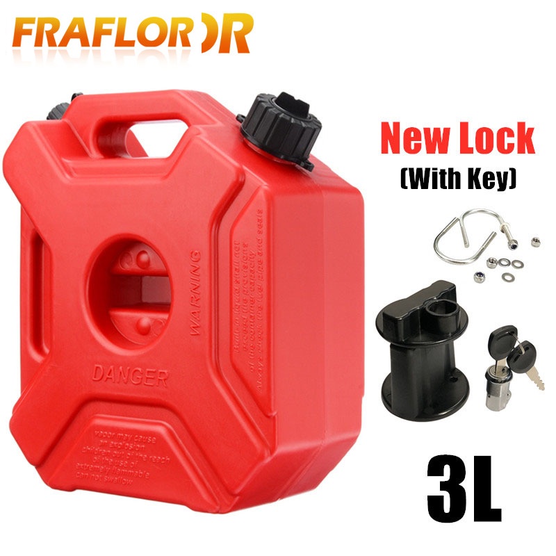 3L Fuel Tanks With Key Plastic Petrol Cans Car Jerry Can Motorcycle ...