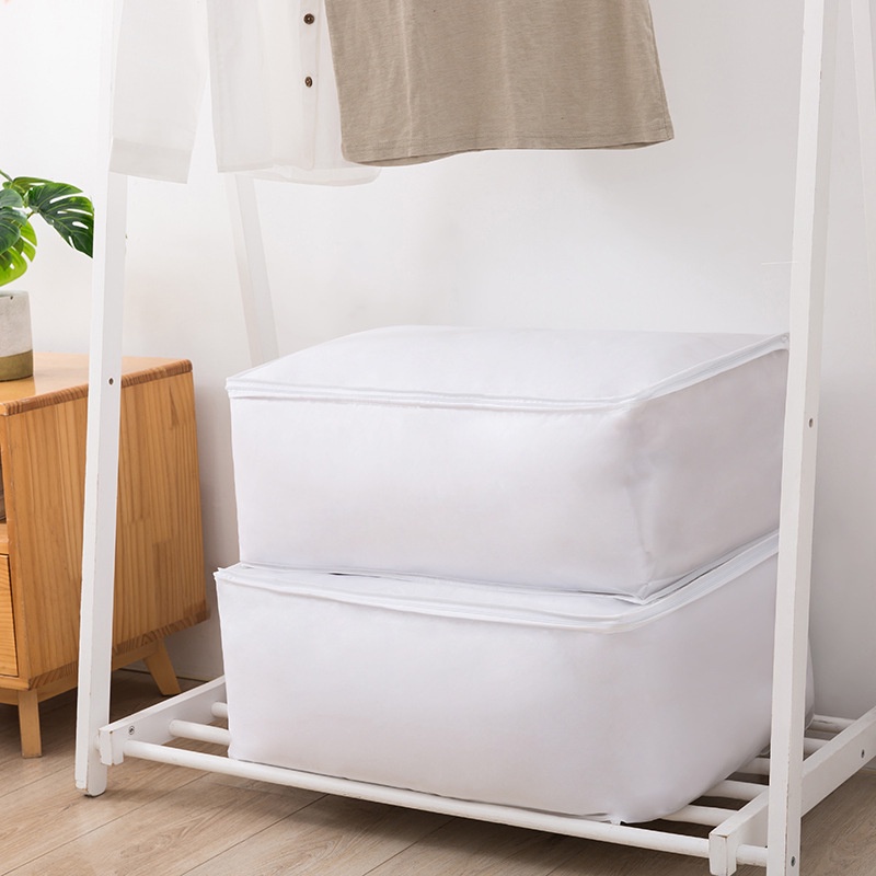 PEVA Stereoscopic Quilt Storage Bag Simple White Waterproof And ...