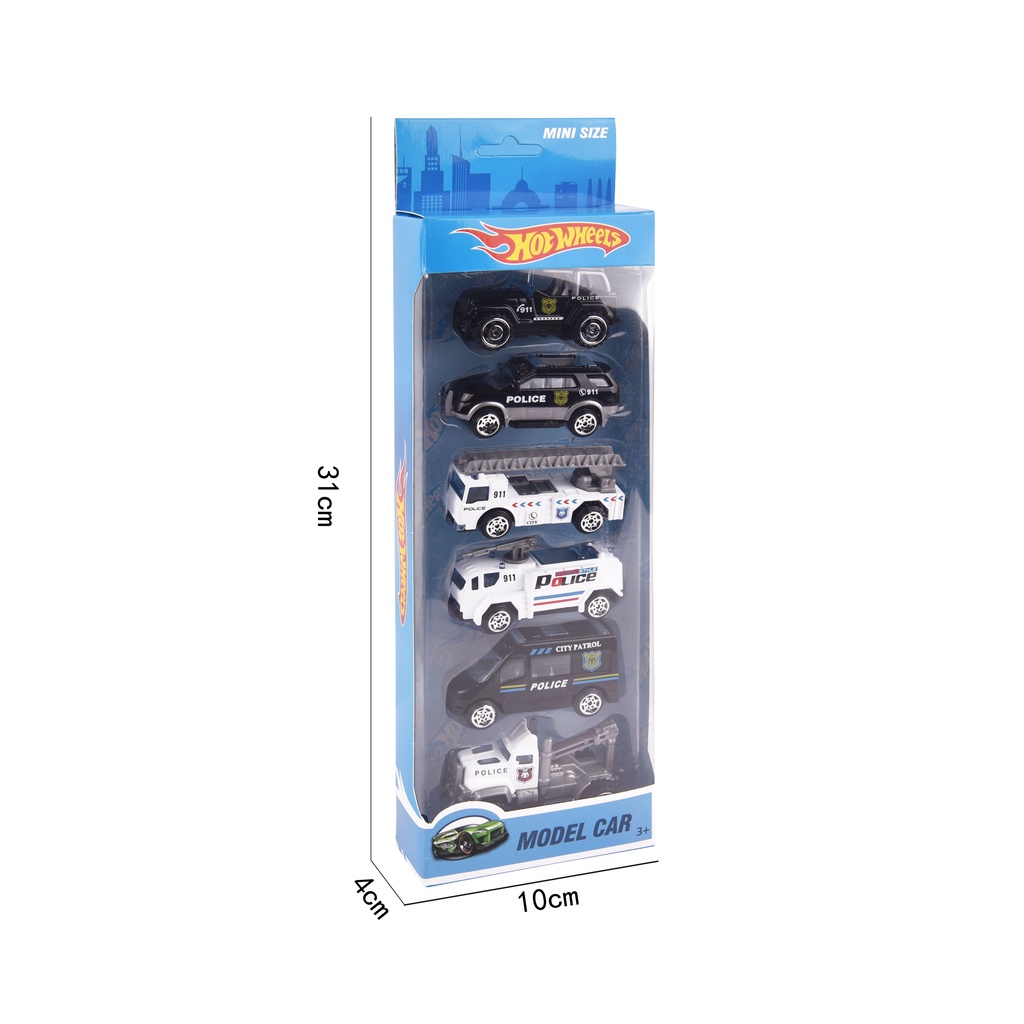 6pcs sliding alloy police car 8650 | Shopee Philippines