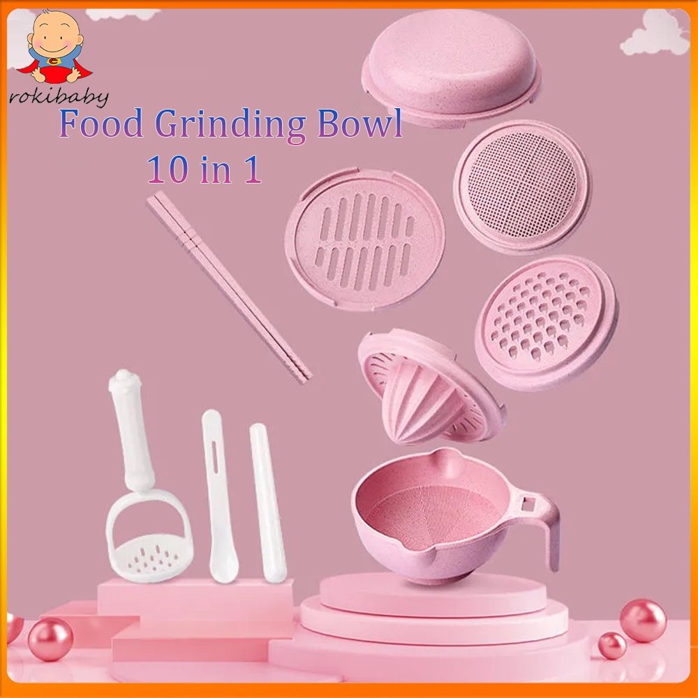 【COD】Rokibaby baby food smasher 10 in 1 Food Masher Pacifier Feeder ...
