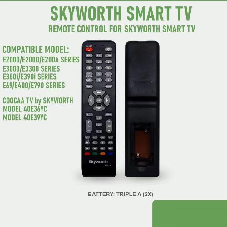 SKYWORTH Smart TV Remote Control Skyworth smart tv remote controller ...