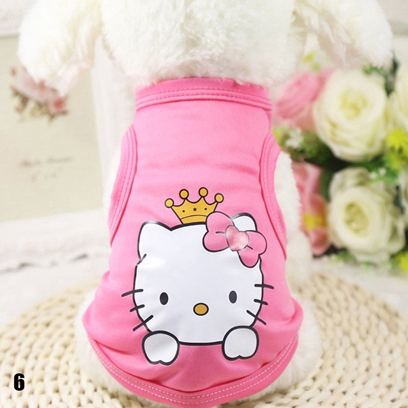 Cartoon pet dog clothes explosion Dingdang cat multiple pet vest shirts ...