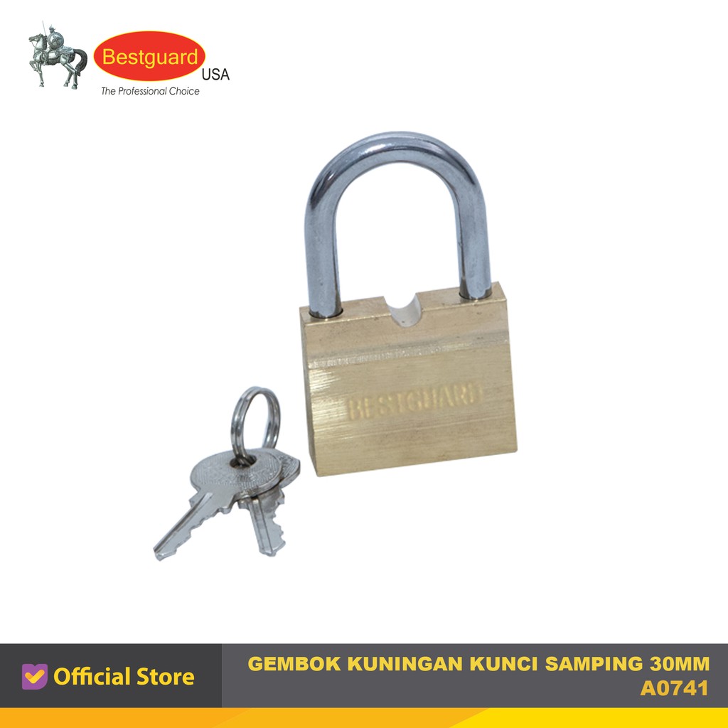 Bestguard Brass Padlock Side Lock 30Mm | Shopee Philippines