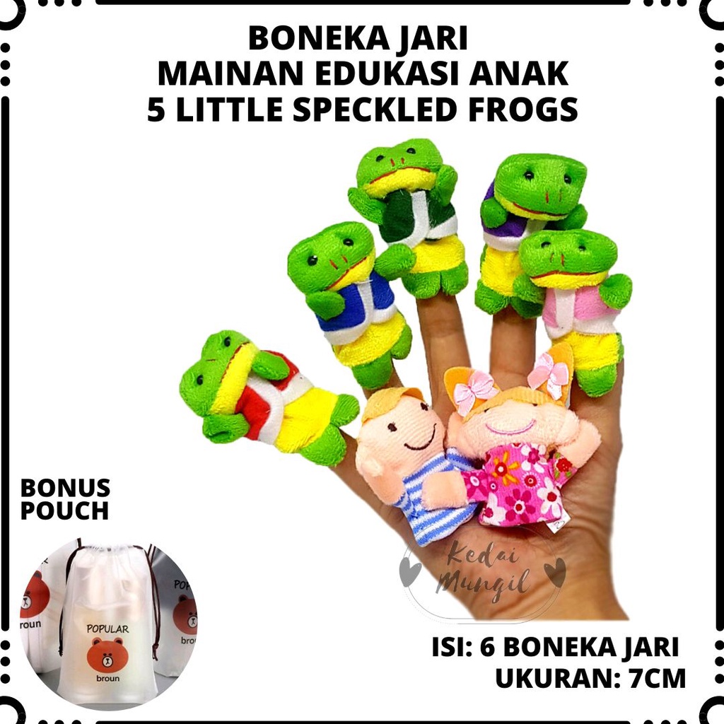 Five Little Speckled Frogs Finger Doll | Shopee Philippines