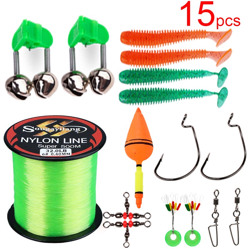 Fishing Tackle Set Including Fishing Line Lures Hooks Necessary ...