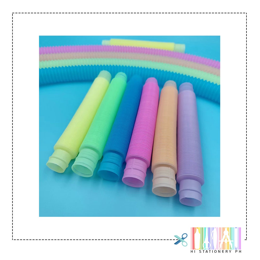 Glow in The Dark Pop 5Pcs Pull and Stretch Pipes Fidget Sensory Toys ...