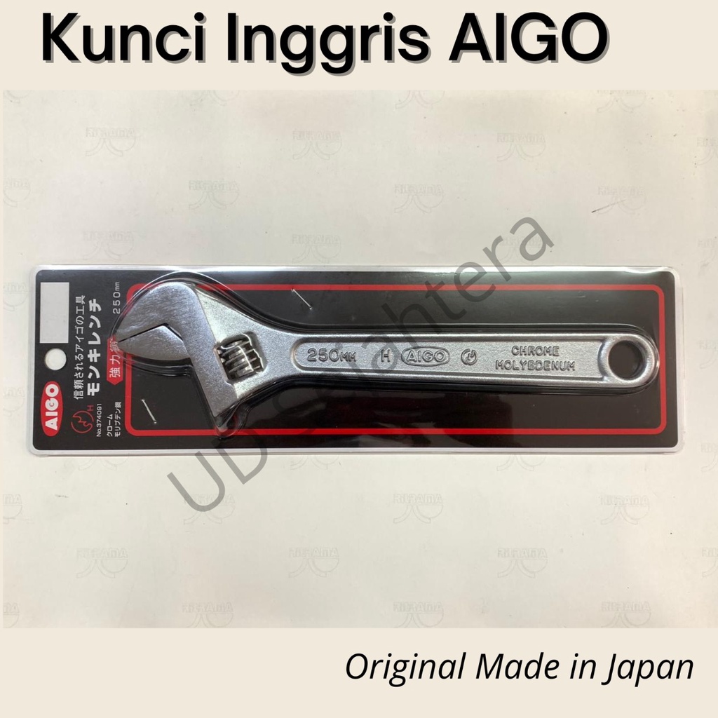 English Key/Adjustable Wrench Brand AIGO Made in Japan Original 10 ...