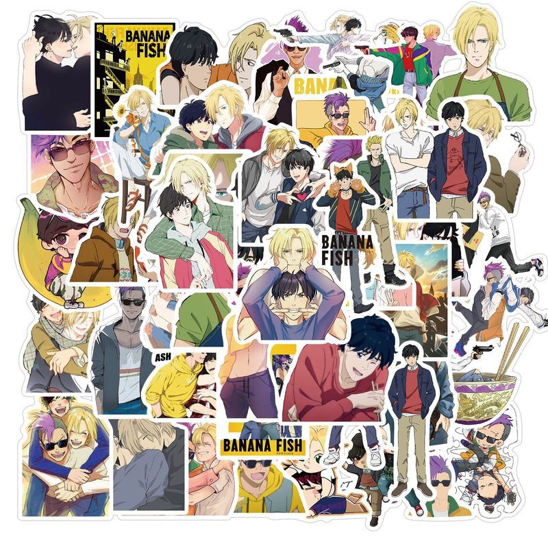 50PCS Cartoon Japanese Anime Stickers, Demon Slayer/My Hero Academy ...