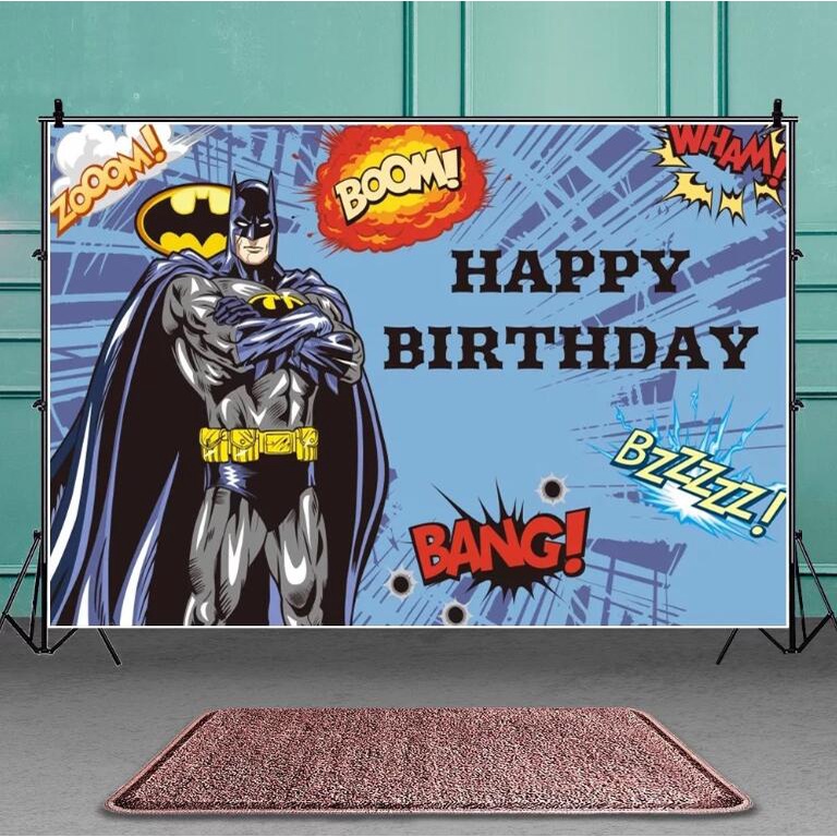 Superhero Batman Photography Backdrops Batman Theme Party Supplies ...