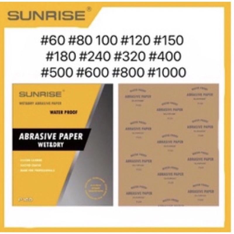 SUNRISE Sandpaper (LIHA) Waterproof 100pcs. | Shopee Philippines