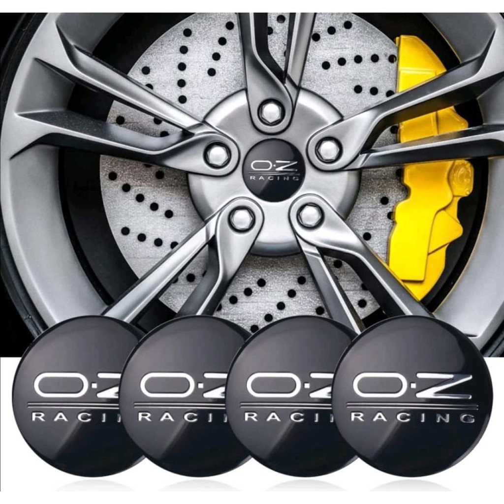 4PCS 56mm OZ RACING Car Center Cap Emblem Wheel sticker Hub Caps Center ...