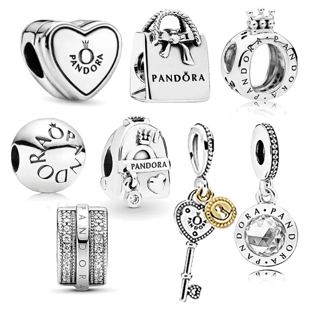 925 Silver Pandora Classic Berloques With Engraved Letters | Shopee ...