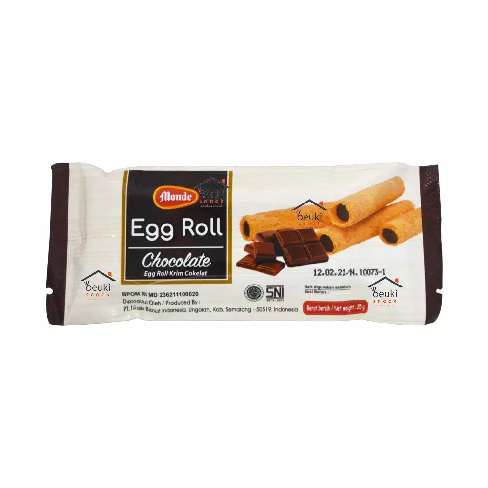 Monde Egg Roll Chocolate Wafer Roll Nostalgia - 35gr | Shopee Philippines