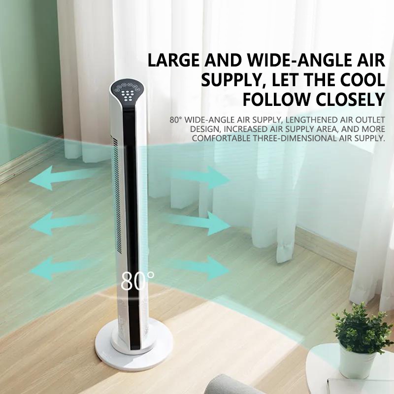 Tower fan air conditioning fan vertical bladeless silent remote control ...