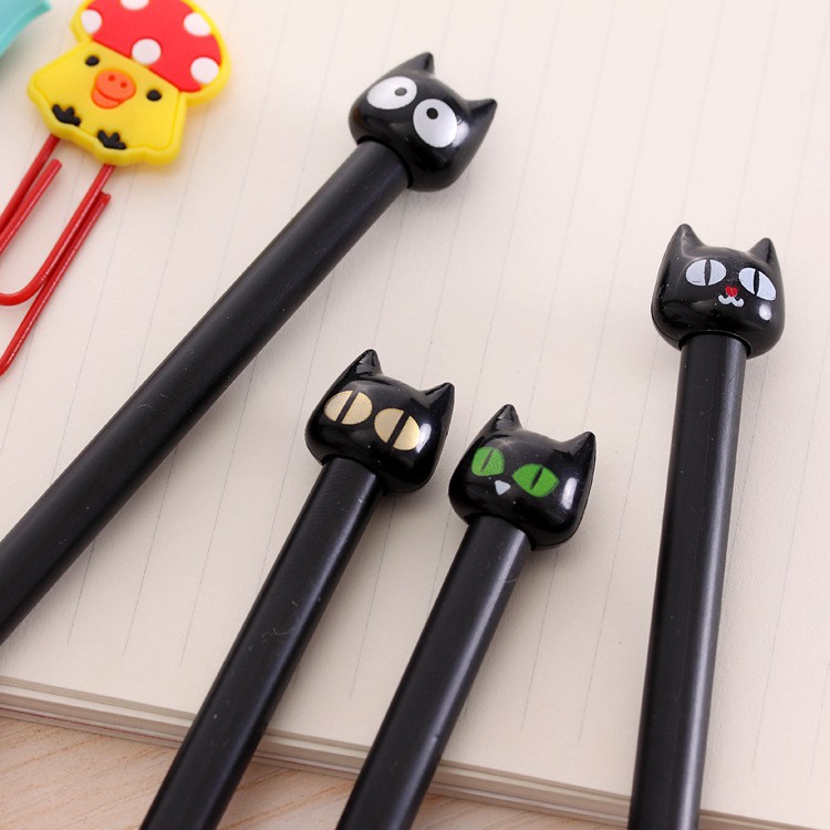 1ps Black Head Cat Ball Ballpoint Pen Ballpen School Writing | Shopee ...