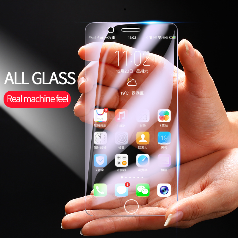 Protective Tempered Glass For iPhone X iPhone 7 HD Transparent Full ...