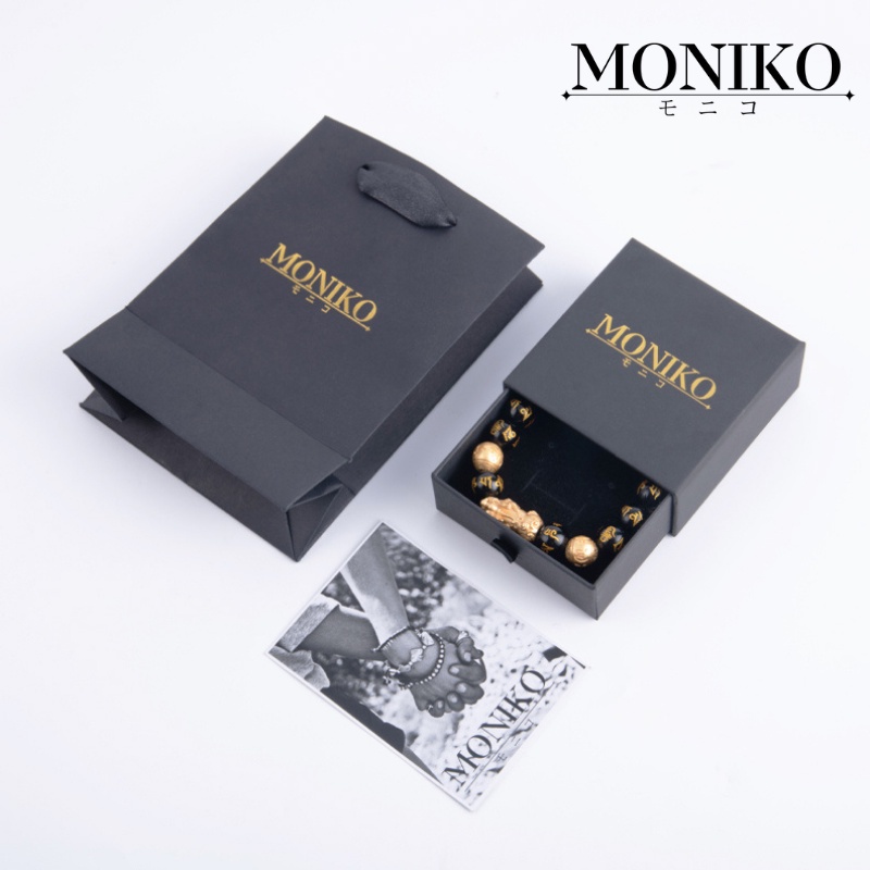 MONIKO Classic Style Bracelet Tiger Eye And Hematite Black Obsidian ...