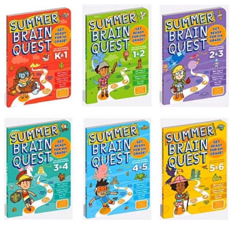 Brain Quest Summer Workbook (singles) with answer key - with SLIGHT ...