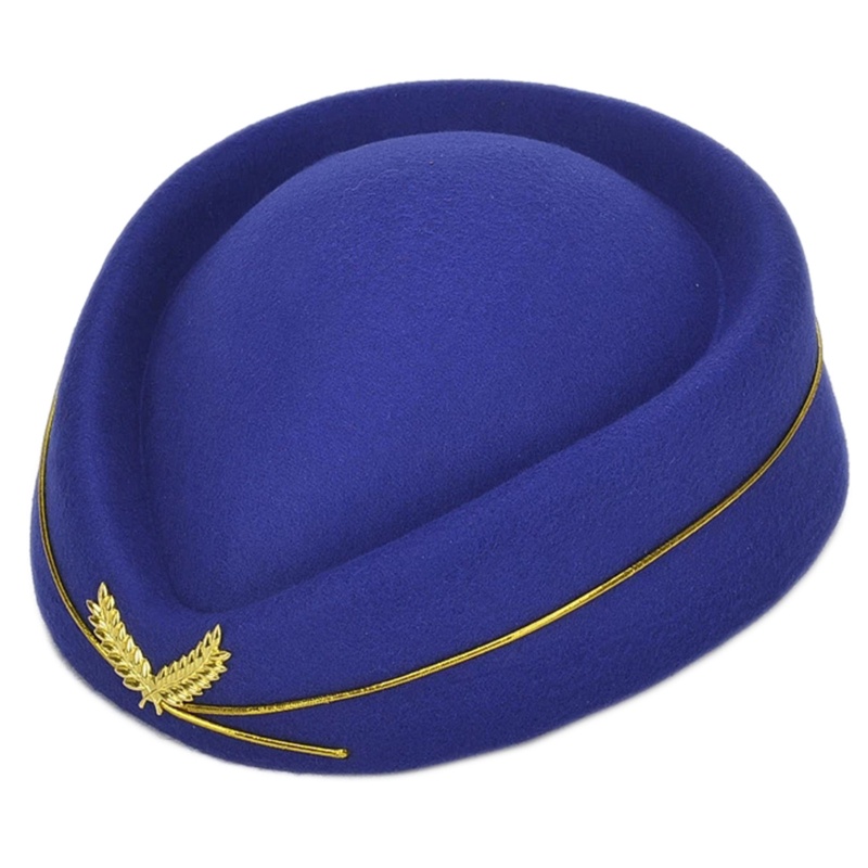 blg Stewardess Hat Beret Hat Women Air Hostesses Hat Party Cosplay ...