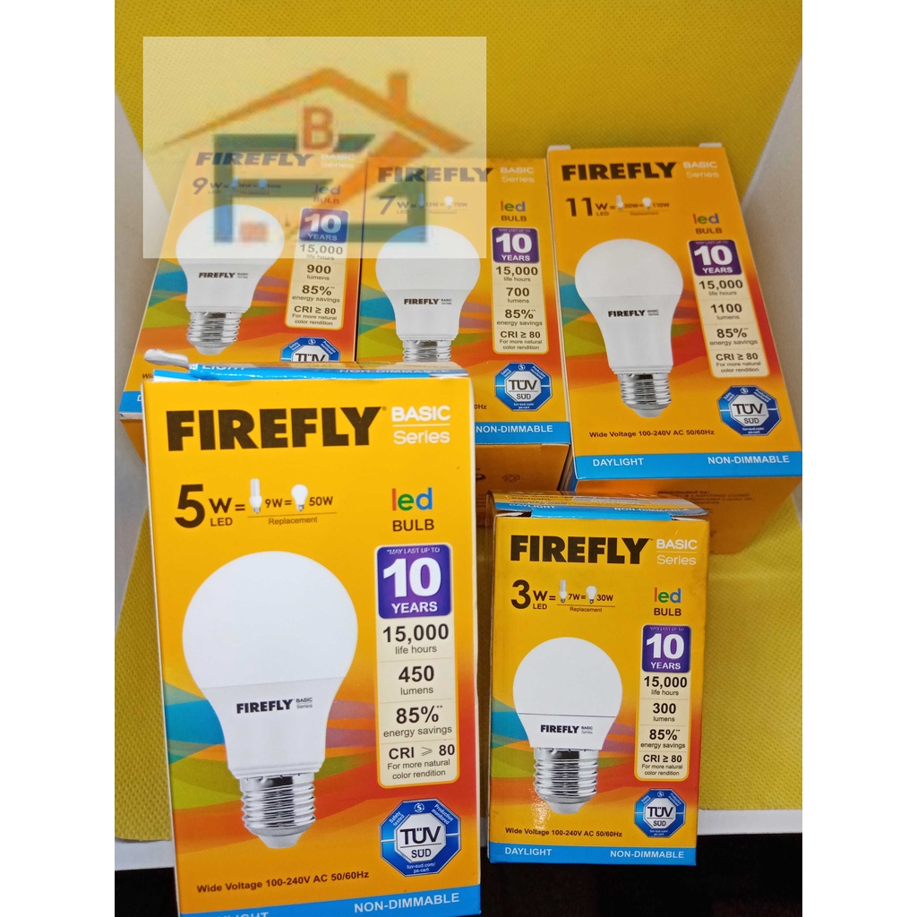 FIREFLY LED Bulb Daylight 3W/5W/7W/9W/11W/13W/15W/18W/20W | Shopee ...