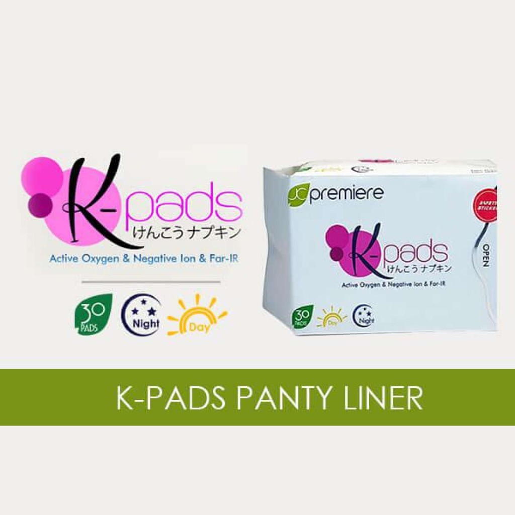 Authentic Negative Ion K-Pads Panty Liner Feminine napkin, liner Anti Dysmenorrhea by JC ...