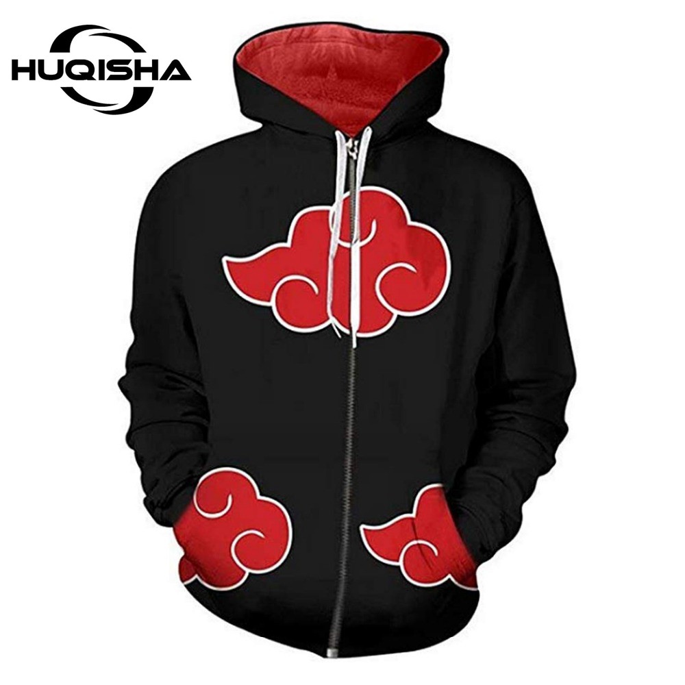 Anime Cosplay Naruto Red Cloud Zipper Jackets Kakashi Uchiha Itachi Men ...