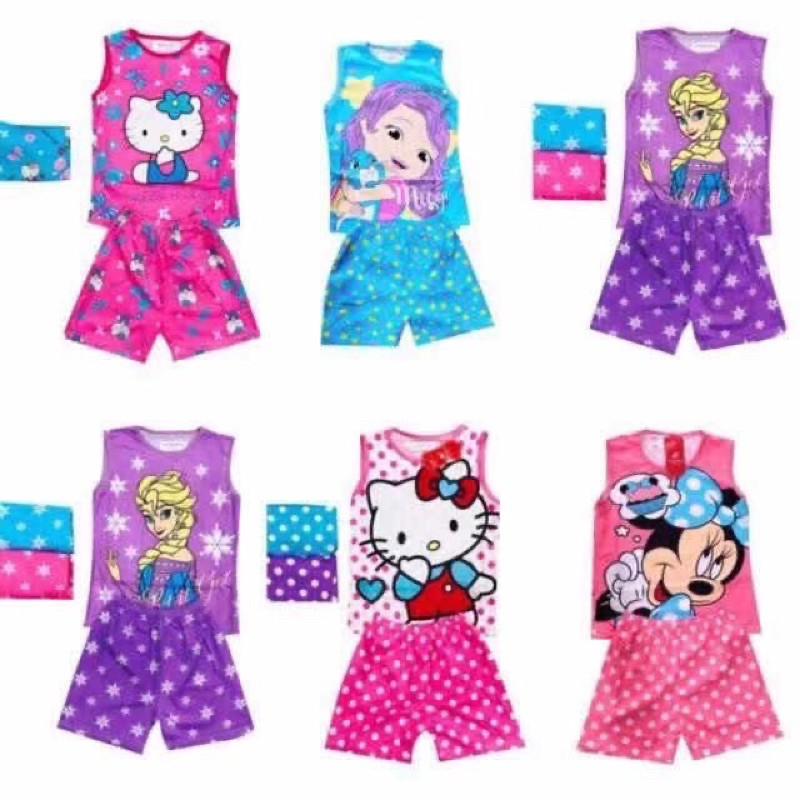 kids terno short girls assorted design | Shopee Philippines